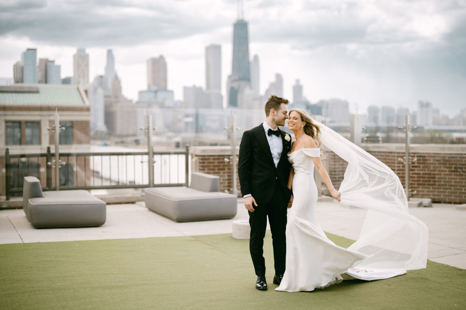 Romantic Offshore Rooftop Wedding Navy Pier // Mary + Griffin